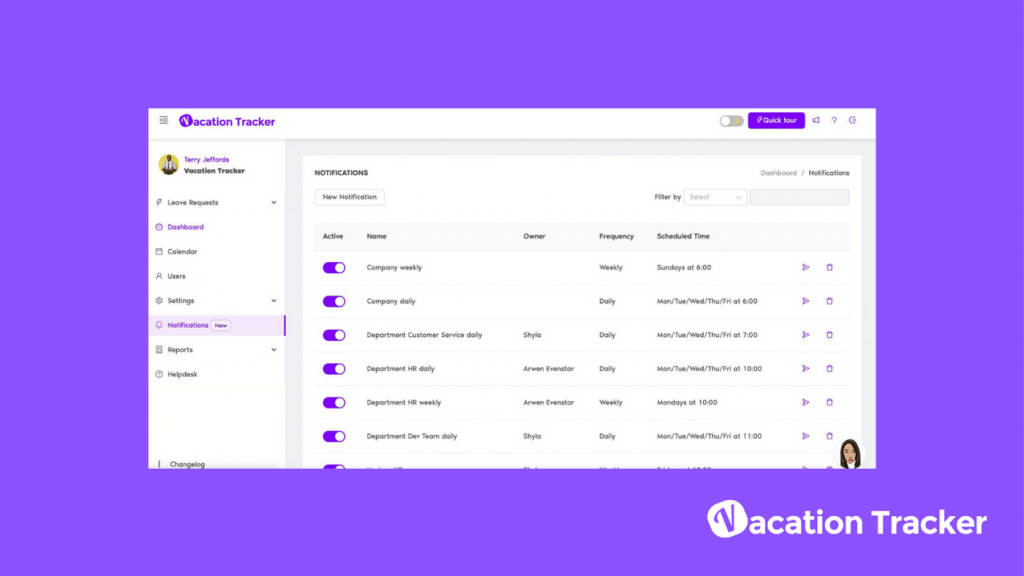 How To Use Vacation Tracker's Updated Notifications - Vacation Tracker