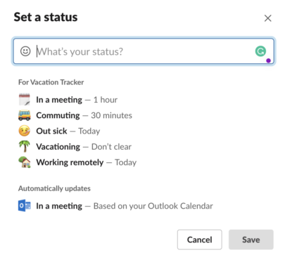 How To Set Up A Slack Out of Office Status - Vacation Tracker