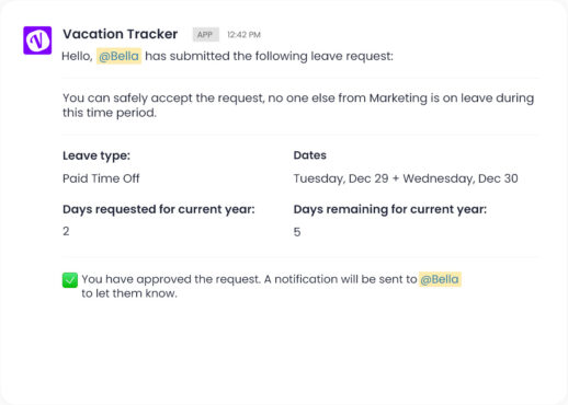 Vacation Tracker for Slack, Microsoft Teams & Google Workspace
