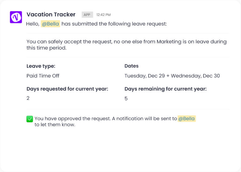 Vacation Tracker for Slack, Microsoft Teams & Google Workspace