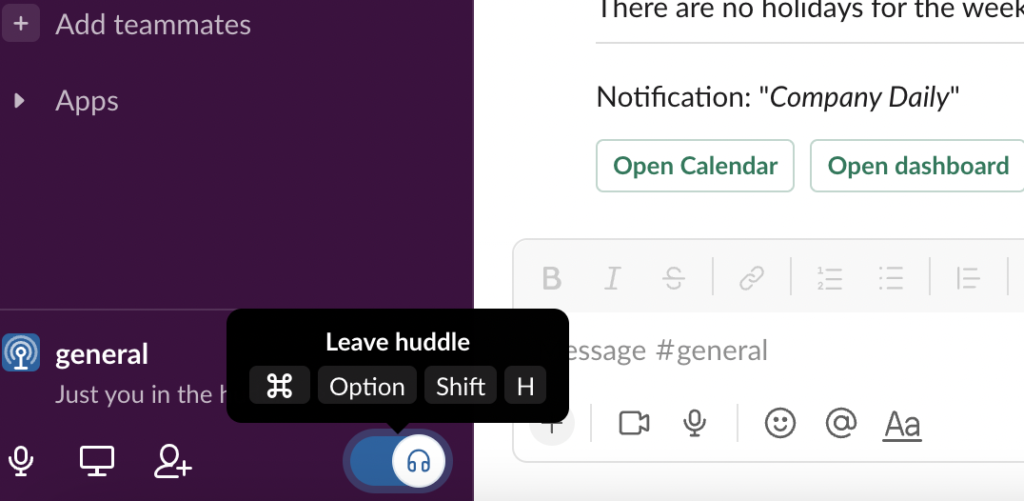How To Use Slack Huddles - Vacation Tracker