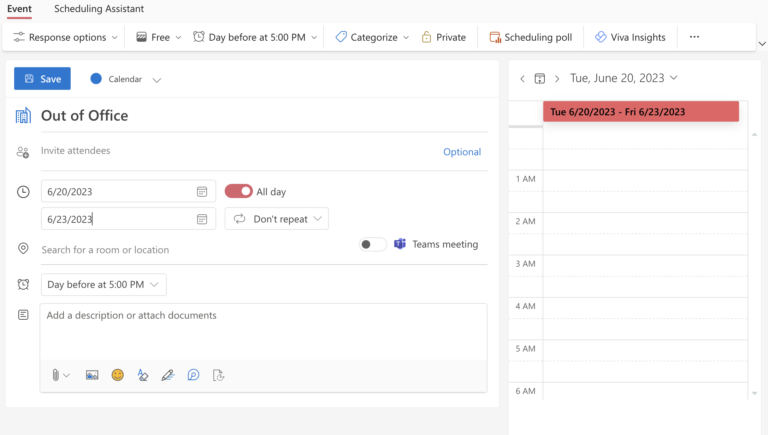 How to Set Up Out of Office in Outlook Calendar - Vacation Tracker