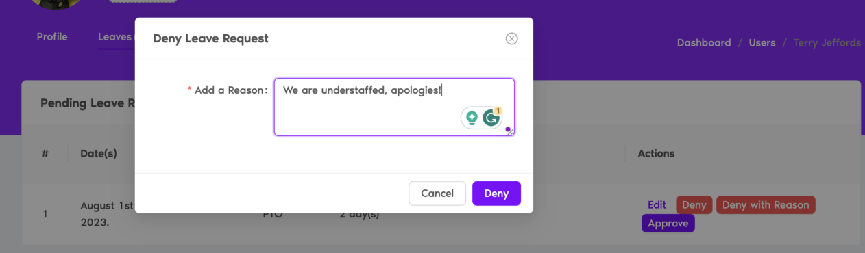 How to Reject Employee Leave Request (With Sample) - Vacation Tracker